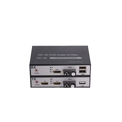 China 4K HDMI Fiber Extender KVM With USB Local Loopout 3.5mm Audio Single Fiber Up To 20Km for sale