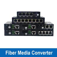 China Fast Ethernet Fiber Media Converter 1 - 8 Port RJ45 To Fiber Optic Transceiver for sale