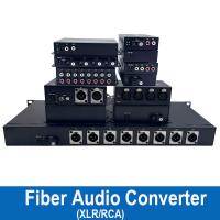 China 2 Channel XLR  Fiber Extender 2CH Unidirectional Analog Audio to Optical Converter for sale