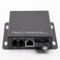 China 2 Port Telephone 1 Port Fast Ethernet Fiber Converter PCM Voice 100Mbps Over Fiber for sale
