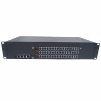 China 16/24/48/64 Channel Telephone 4 Port Gigabit Ethernet Fiber Optic Extender for sale