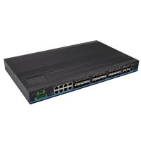 China Rack Type Industrial Switch L3 Managed 4*10G SFP 8 RJ45 24 Gigabit SFP for sale