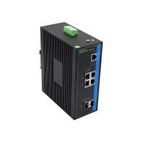 China L2 Managed Industrial PoE Switch 4 RJ45 PoE 2 SFP Fiber Gigabit Network Switch for sale