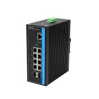 China L2 Managed Industrial Gigabit 8 Port PoE RJ45 2 SFP Ethernet Switch DIN Rail Mount for sale