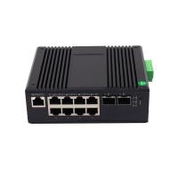 China L2 Managed Industrial Switch 8 Port Gigabit Ethernet Switch with 2 SFP Fiber Slots for sale