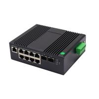 China L2 Managed Industrial Switch 8 Port Gigabit Ethernet Switch with 2 SFP Fiber Slots for sale