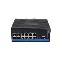 China Industrial L2 Managed Gigabit PoE Switch 8 PoE RJ45 Ports 4 SFP Fiber Uplink Slots for sale