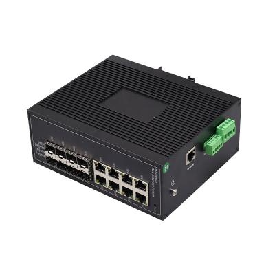 China 8 SFP 8 RJ45 L2 Managed Industrial Gigabit Ethernet Switch for sale