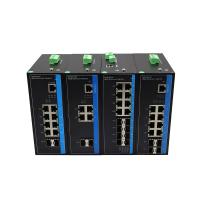 China L2 Managed Industrial PoE Switch 8 SFP Fiber Slot 8 Gigabit PoE Port DIN Rail Mount for sale