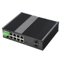 China L2 Managed Industrial Ring Network Switch 2 Port 10G SFP 8 Gigabit Ethernet RJ45 Switch DIN Rail for sale
