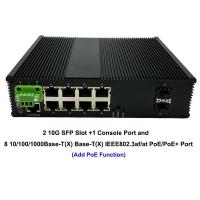 China L2 Managed Industrial Ring Network Switch 2 Port 10G SFP 8 Gigabit Ethernet RJ45 Switch DIN Rail for sale