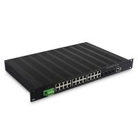China L3 Managed Industrial Ethernet Switch 4 10G SFP 24 1000Base-T(X) IEEE802.3af/at PoE+ Port for sale