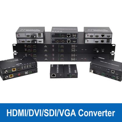 China HDMI DVI VGA SDI Fiber Extender USB KVM Independent Audio 1080P@60Hz | 20KM Long Range for sale