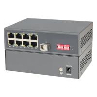 China 10G Fiber to 8-Port Gigabit Ethernet LED Display Fiber Extender for sale