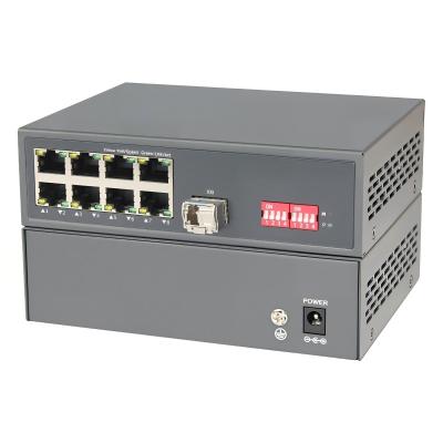 China 10G Fiber to 8-Port Gigabit Ethernet LED Display Fiber Extender for sale