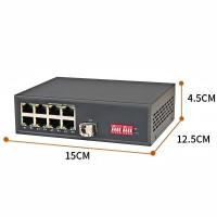 China 10G Fiber to 8-Port Gigabit Ethernet LED Display Fiber Extender for sale