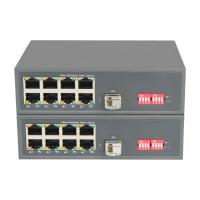 China 10G Fiber to 8-Port Gigabit Ethernet LED Display Fiber Extender for sale