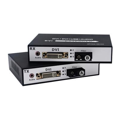 China 1080P DVI Fiber Optic Extender with Audio Support Long Distance up to 20KM for sale