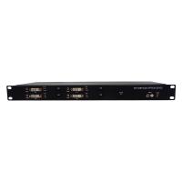 China Rackmount 1080P 4x DVI Fiber Optic Extender with Audio Long Distance up to 20KM for sale