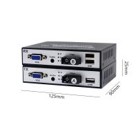 China VGA Fiber Optic Extender with Audio and USB Long Distance up to 20KM for sale