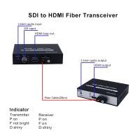 China SDI to HDMI Fiber Optic Extender with Independent Audio Long Distance Transmission Over Fiber for sale