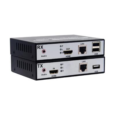 China HDMI to Lan Extender KVM over Cat5e/Cat6 with USB & Audio 1080P Network Cable Transmitter Receiver for sale