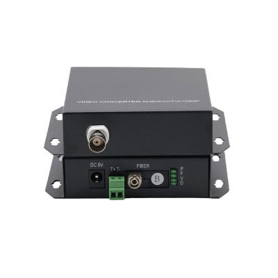 China Fiber Extender 1CH HD Video over Fiber Converter AHD CVI TVI 1080P with RS485 Reverse Data for sale