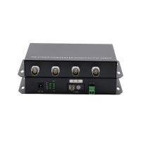 China 4CH HD Video Fiber Converter AHD CVI TVI 1080P with RS485 Data Coax to Fiber CCTV Transmission Kit for sale