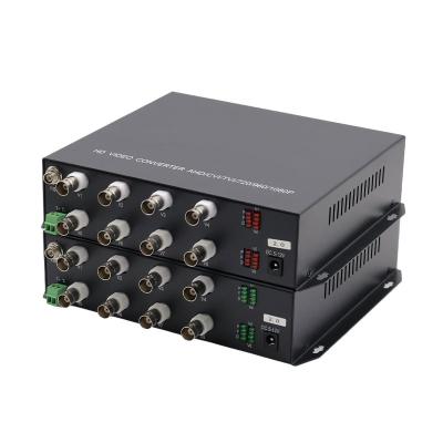 China 8CH HD Video Fiber Converter AHD CVI TVI 1080P Fiber Extender with RS485 Coax to Fiber for sale