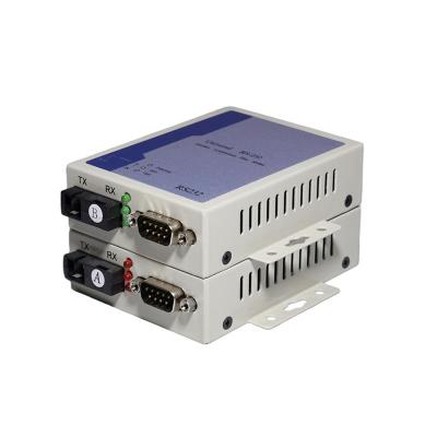 China Fiber Optic to RS232 Optical Transceiver Industrial Serial RS232 Fiber Media Converter for sale