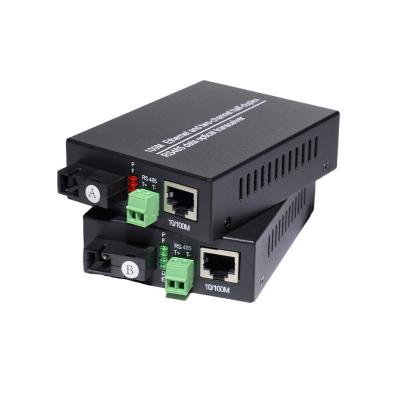 China Fiber Optic Transceiver Bi-Directional RS485 Fiber Optic Converter with 100Mbps Ethernet Port for sale