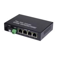 China Fiber Optic Transceiver 1 CH Bi-Directional RS485 Fiber Optic Converter with 4-Port 100Mbps Ethernet for sale