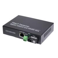 China Fiber Optic Transceiver 1 Channel RS485 Fiber Optic Converter with Gigabit Ethernet Port Bi-Directional for sale