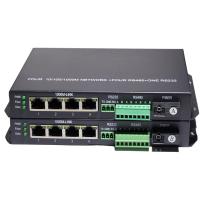 China RS485 Fiber Optic Transceiver 4 Channel RS485 Fiber Optic Converter with 4 Gigabit Ethernet Ports And RS232 for sale