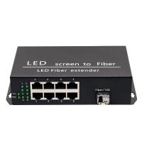 China 8-Port Gigabit Ethernet LED Display Fiber Extender Compatible with Major LED Display Control Cards for sale