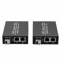China 2-Port Gigabit Ethernet LED Display Fiber Extender Compatible with LED Control Cards for sale