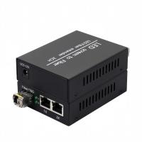 China 2-Port Gigabit Ethernet LED Display Fiber Extender Compatible with LED Control Cards for sale