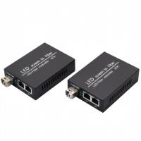 China 2-Port Gigabit Ethernet LED Display Fiber Extender Compatible with LED Control Cards for sale