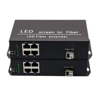 China 4-Port Gigabit Ethernet LED Display Fiber Extender Long Distance LED Screen Fiber Converter Compatible with Control Cards for sale