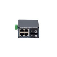 China Industrial Mini Fiber Ethernet Switch 2 Fiber 4 RJ45 Ports 100Mbps Fast Ethernet Switch for sale