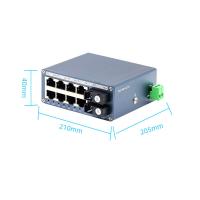 China Industrial Mini Fiber Ethernet Switch 2 Fiber 8 RJ45 Ports 100Mbps Fast Network Switch for sale