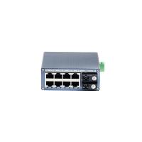 China Industrial Mini Gigabit Fiber Ethernet Switch 2 Fiber 8 RJ45 Ports 1000Mbps Network Switch for sale