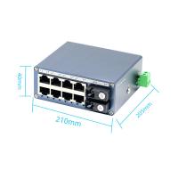 China Industrial Mini Gigabit Fiber Ethernet Switch 2 Fiber 8 RJ45 Ports 1000Mbps Network Switch for sale