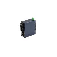 China Mini Industrial Gigabit Fiber Ethernet Switch 4 Fiber 4 RJ45 Ports 1000Mbps Network Switch for sale