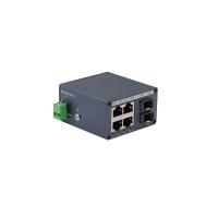 China Mini Industrial Gigabit Switch 2 SFP Fiber 4 RJ45 Ports Ethernet Network Switch for sale