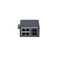China Mini Industrial Gigabit Switch 2 SFP Fiber 4 RJ45 Ports Ethernet Network Switch for sale