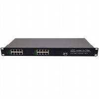 China 16-Port LED Display Fiber Optic Extender Gigabit Ethernet over Fiber Converter for LED Video Wall Long-Distance Compatible with Linsn, NovaStar and Colorlight for sale