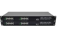 China 16-Port LED Display Fiber Optic Extender Gigabit Ethernet over Fiber Converter for LED Video Wall Long-Distance Compatible with Linsn, NovaStar and Colorlight for sale