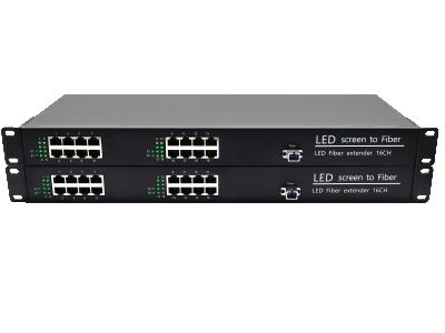 China 16-Port LED Display Fiber Optic Extender Gigabit Ethernet over Fiber Converter for LED Video Wall Long-Distance Compatible with Linsn, NovaStar and Colorlight for sale