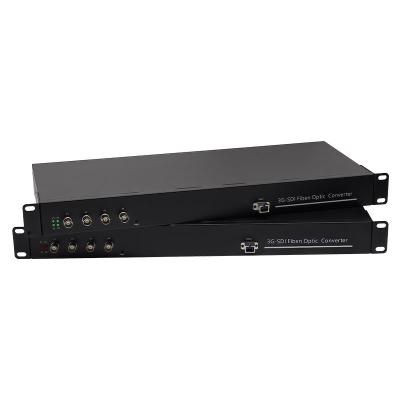 China Rack Mount 4 Channel 3G Over Fiber Extender 4-Ch 3G/HD/SD-SDI-SDI Fiber Optic Transceiver for sale
